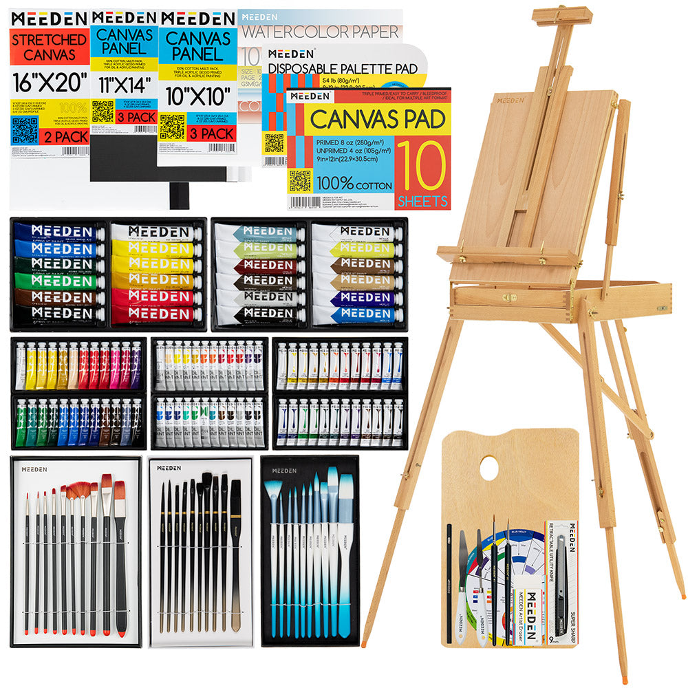 MEEDEN Deluxe All-in-one Art Painting Set, 147 Pieces - MEEDEN ART